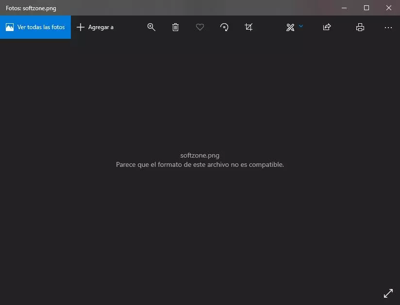 Error sa pagbubukas ng larawan gamit ang W10 Photos app