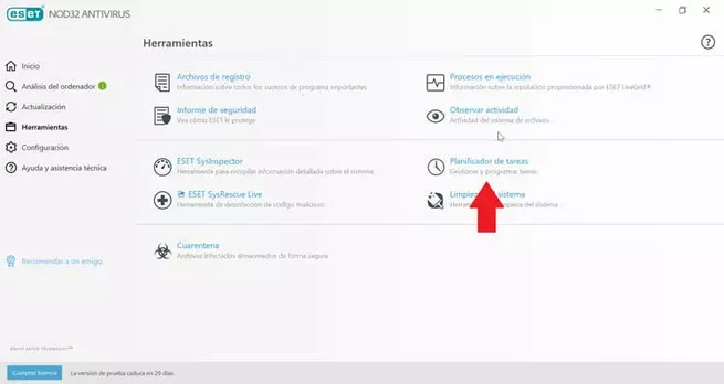 ESET task scheduler