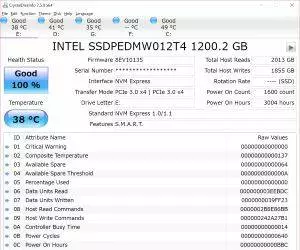 CrystalDiskInfo interface tsara