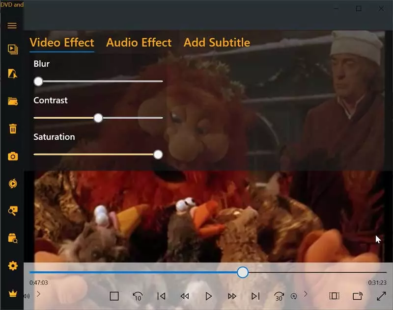 XPlayer redaktoru video effektləri