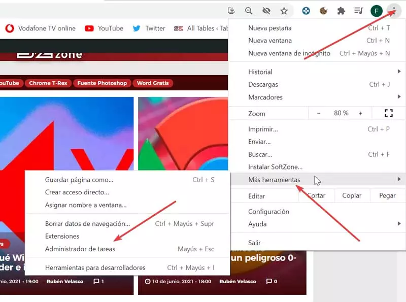 Dostop do upravitelja opravil Chrome