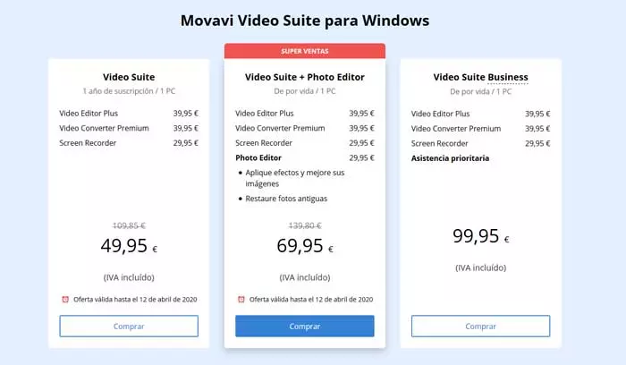 Priser for Movavi Video Suite