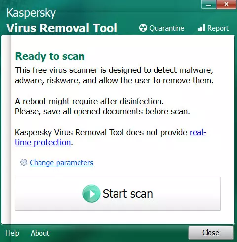 Kaspersky Antivirus ဖယ်ရှားခြင်း။