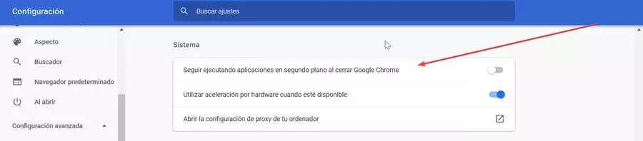 Desactiva o uso da aplicación en segundo plano ao pechar Chrome