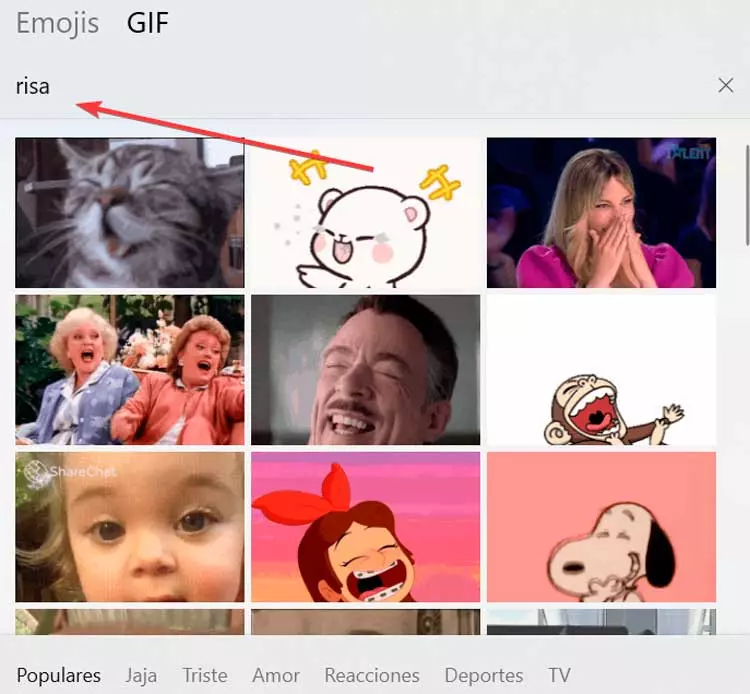 WhatsApp Desktop find a GIF