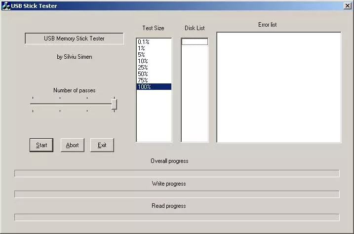 USB Memory Stick Tester