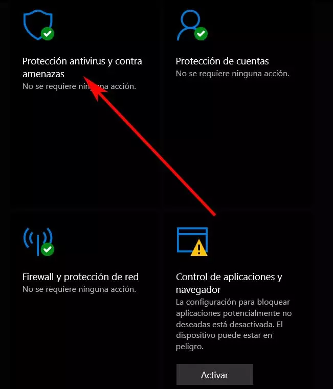 Fiarovana amin'ny viriosy sy fandrahonana Windows Defender