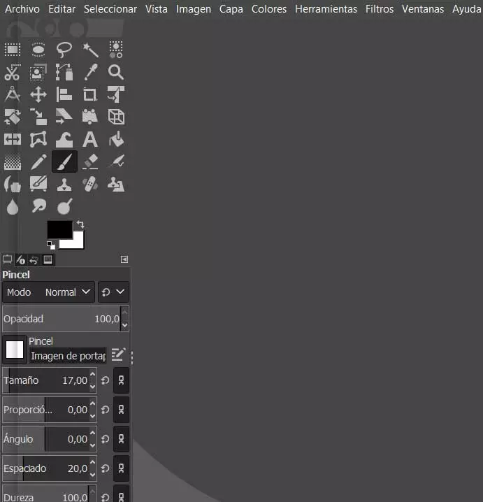 interface ng GIMP