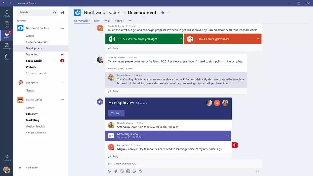 Microsoft Teams – pokalbiai