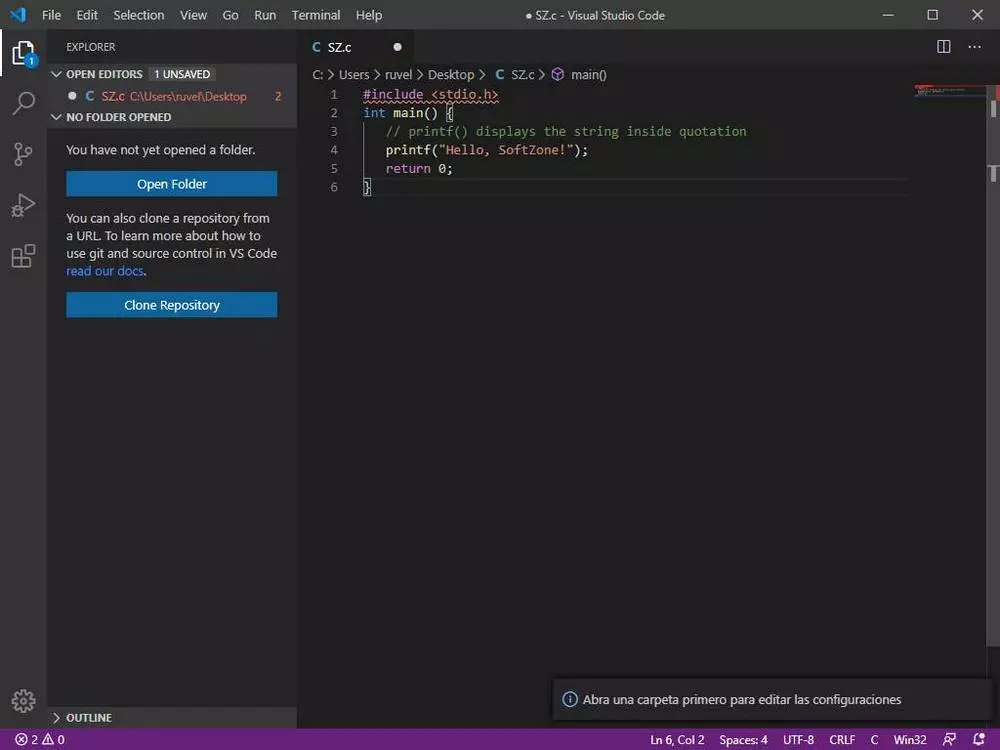 Visual Studio Kodu - Salam Dünya