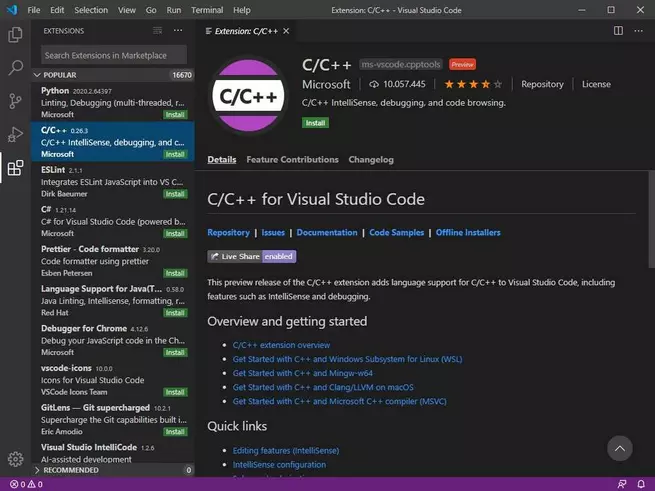 Visual Studio Code - Ընդլայնումներ 2