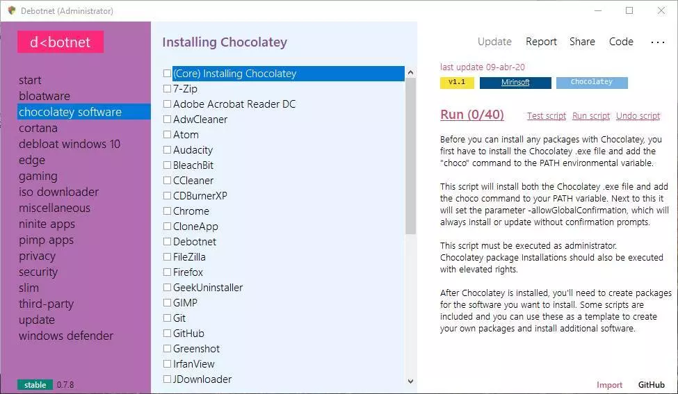 Debotnet - Chocolatey