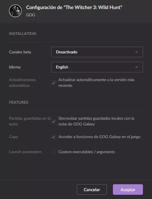 Prilagodite instalaciju igre u GOG-u