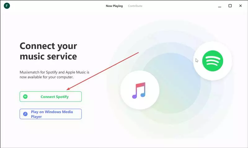 Conecte o Musixmatch com o Spotify