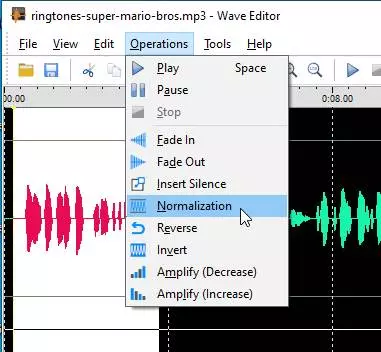 WaveEditor operasi liyane