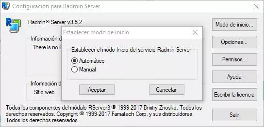 Radmin Server - Configure 2