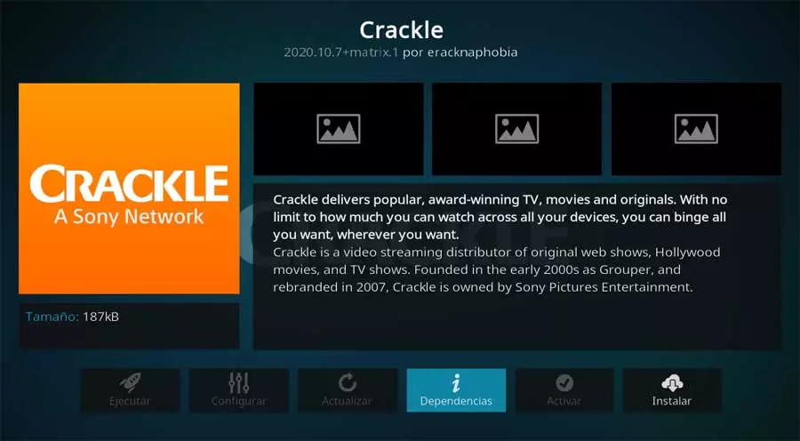 Crackle Kodi