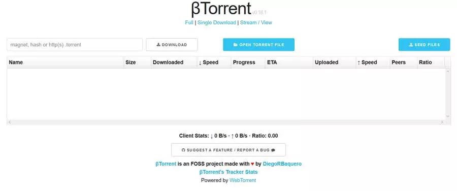 βTorrent žiniatinklis