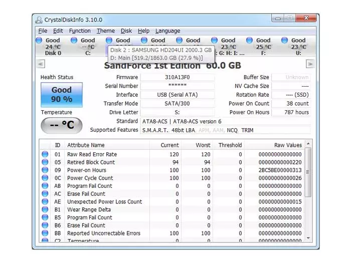 “CrystalDiskInfo Portable”