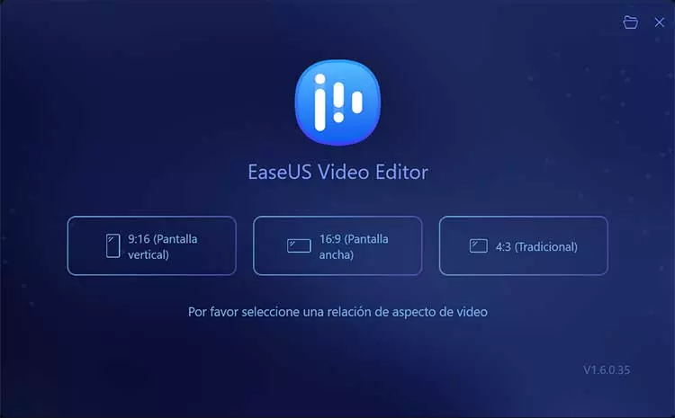 Соотношение сторон видео EaseUS Video Editor