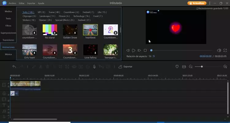 EaseUS Video Editor -animaatiot