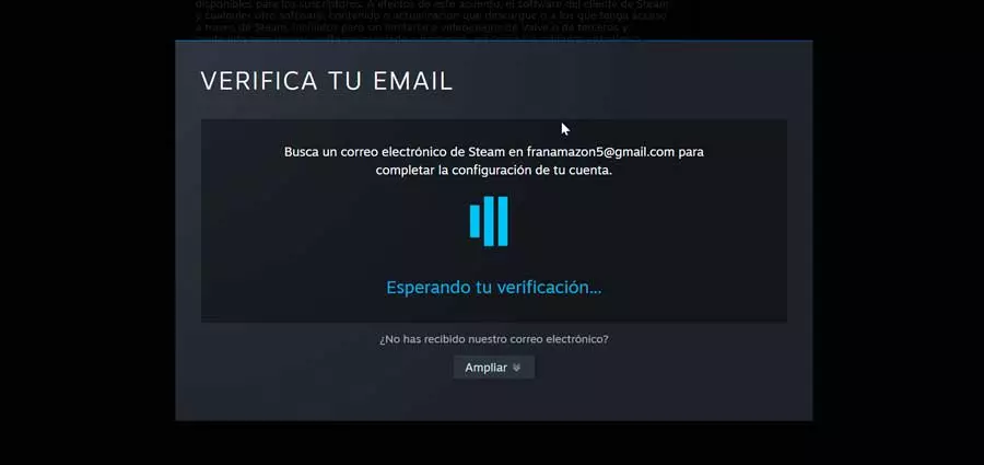 Steam verifique seu e-mail