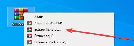 Nyahzip fail dalam Windows - WinRAR