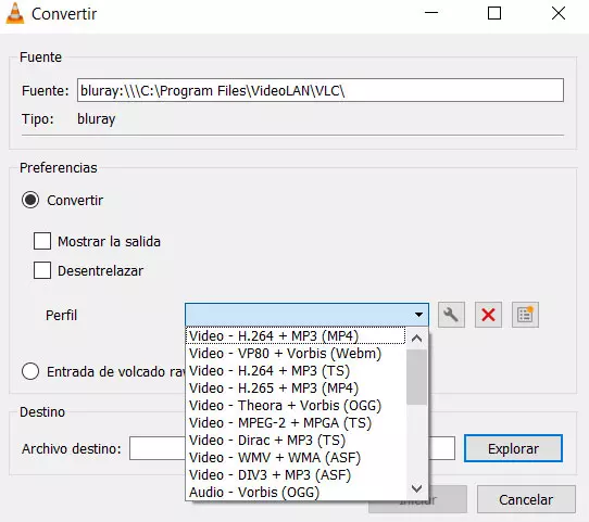 Цифрове резервне копіювання VLC