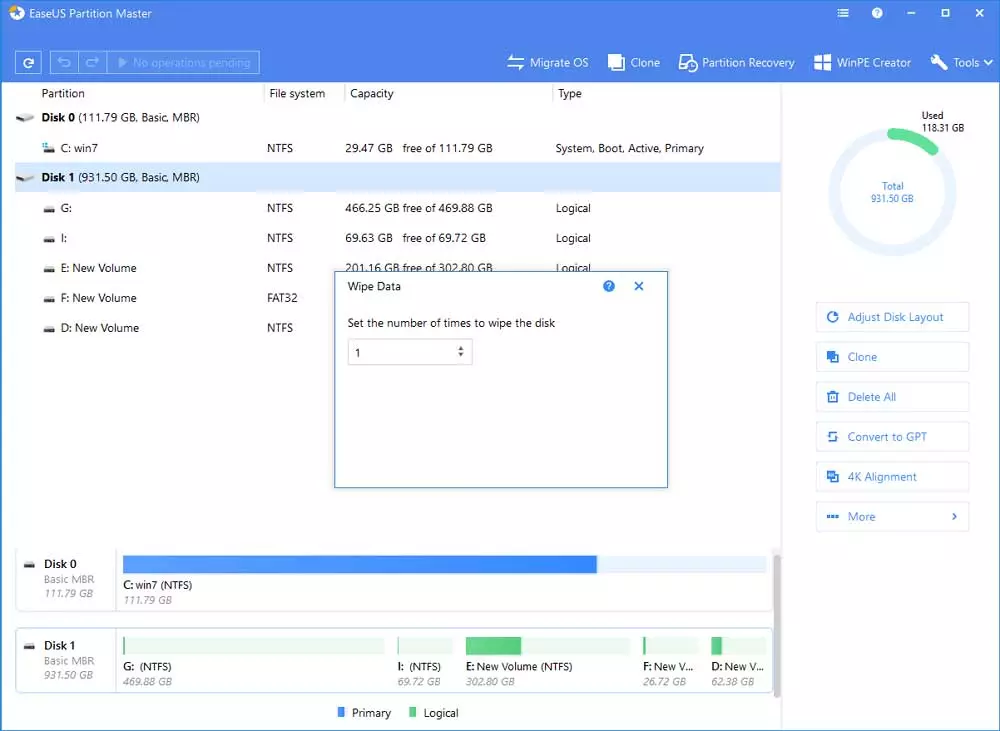 Master Partition EaseUS