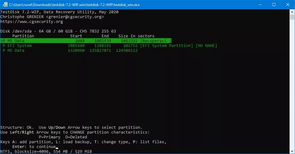 TestDisk - Partition wiederherstellen 6