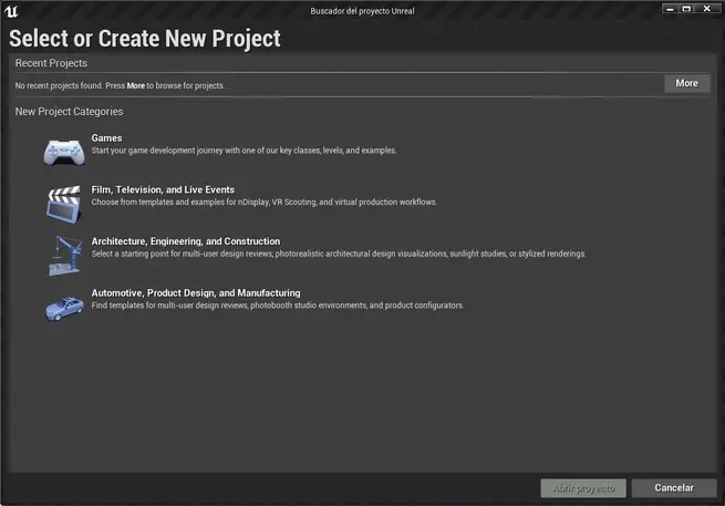 Create Unreal Engine Game Wizard - 1