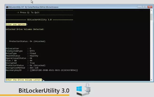 BitLocker utilīta 3.0–3