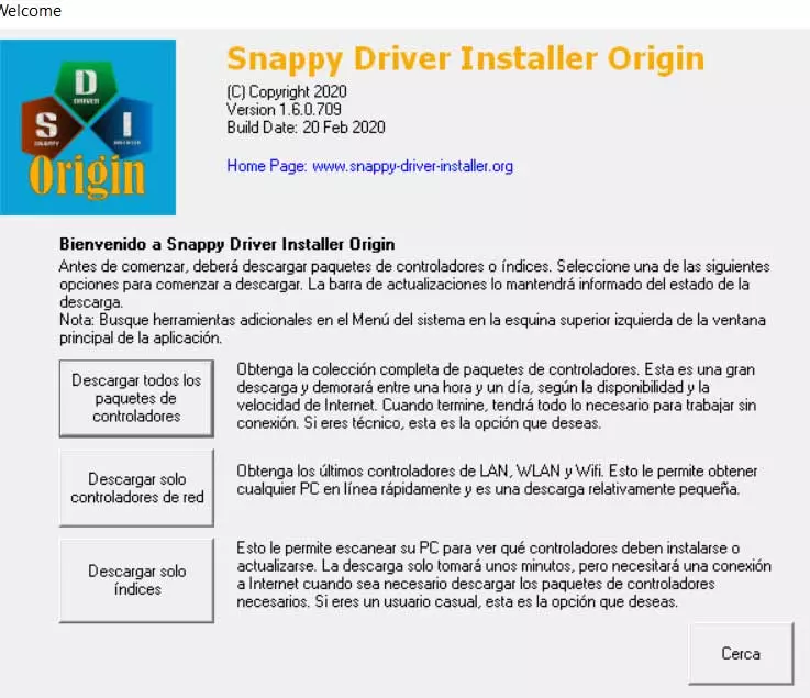 Snappy Driver Installer Installazione di origine