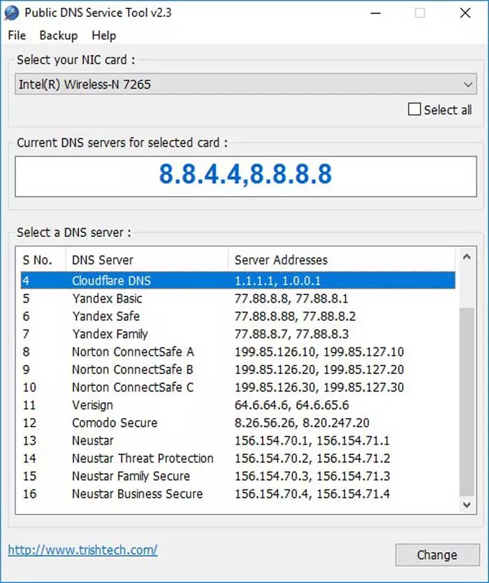 Verktøy for offentlig DNS-server