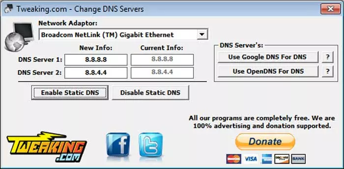 Endre DNS-servere