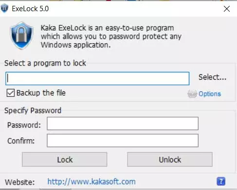 Kaka ExeLock-Password Protect Lock