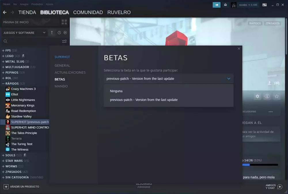 ហ្គេម Steam Beta