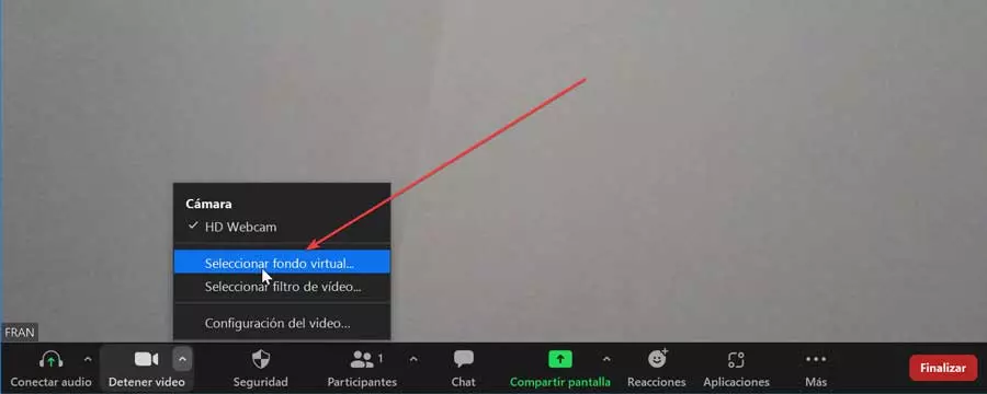 Zoom pilih latar mburi virtual