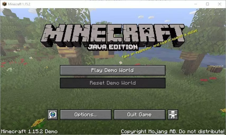 Minecraft ho an'ny Windows - version trial