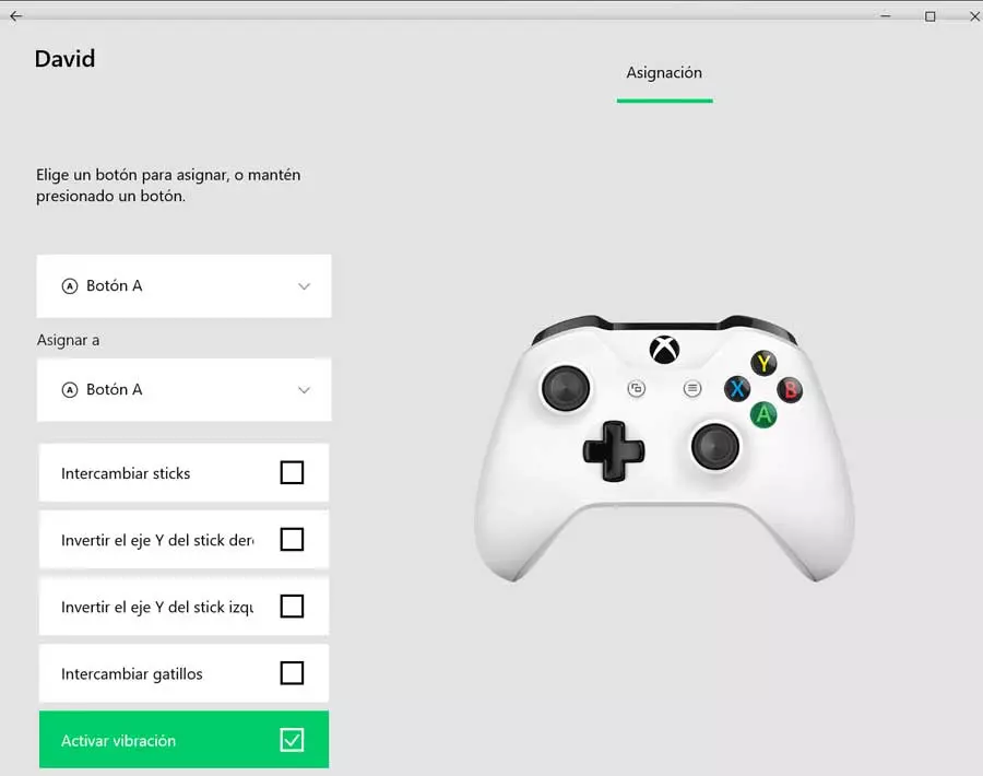 konfigurálja az xbox vezérlőt