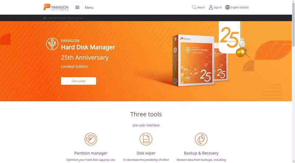 Ladda ner gratis licens för PARAGON Hard Disk Manager