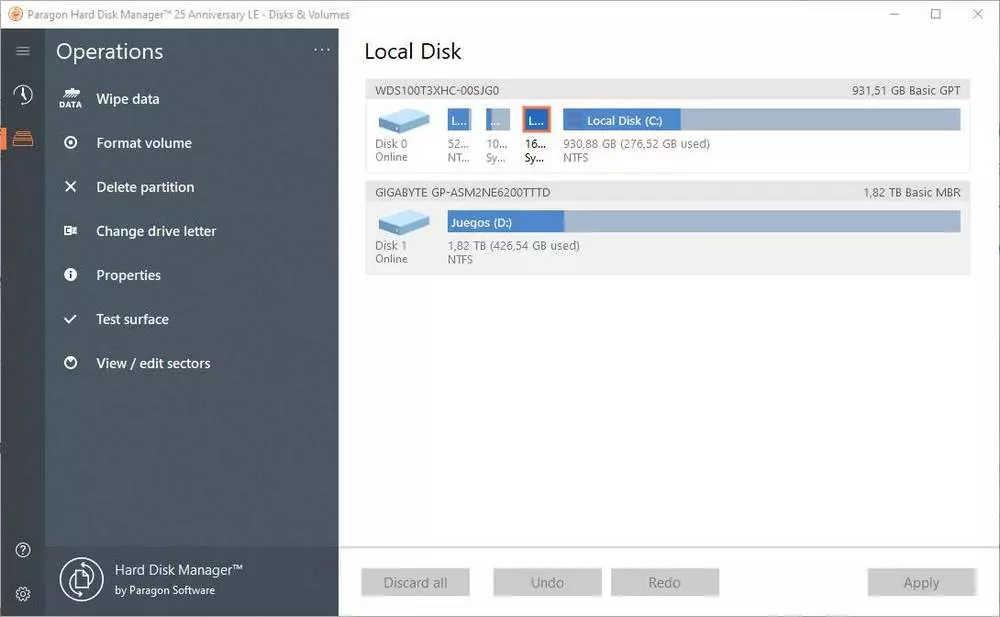 Paragon Hard Disk Manager - Chotsani Zotetezedwa Motetezedwa