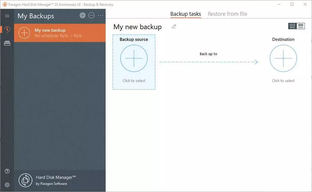 Paragon Hard Disk Manager - backup