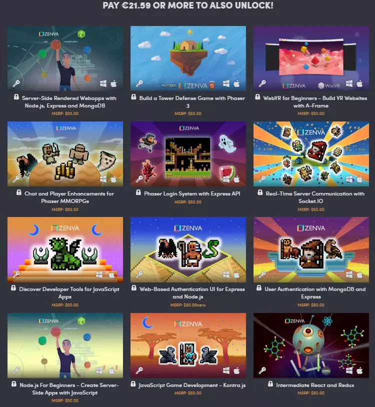 Humble Bundle Zenva JavaScript ڪورسز - 3