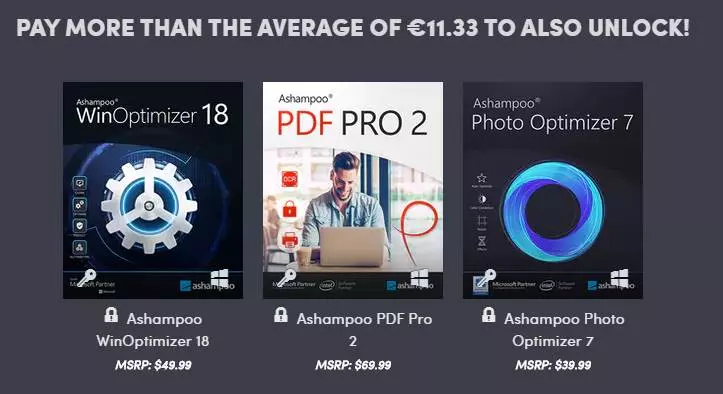 ชุดซอฟต์แวร์อ่อนน้อมถ่อมตน Ashampoo - 2