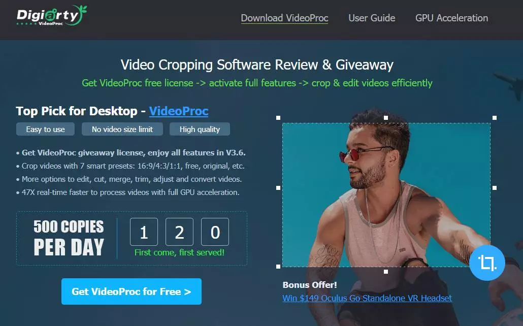 Lisensi VideoProc gratis