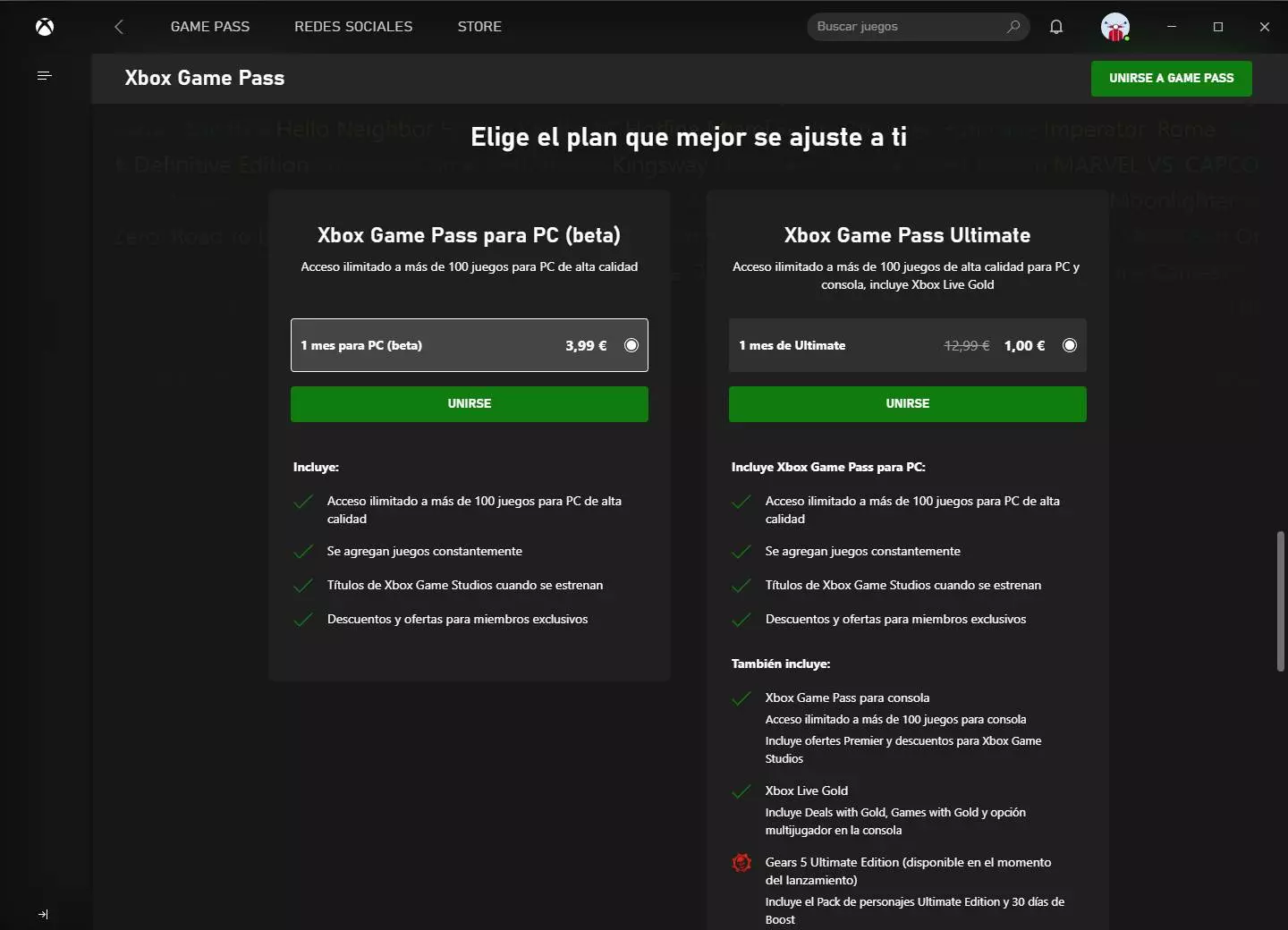 Xbox jwèt Pass abònman pou PC