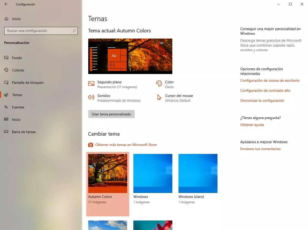 Windows 10 jesenja tema