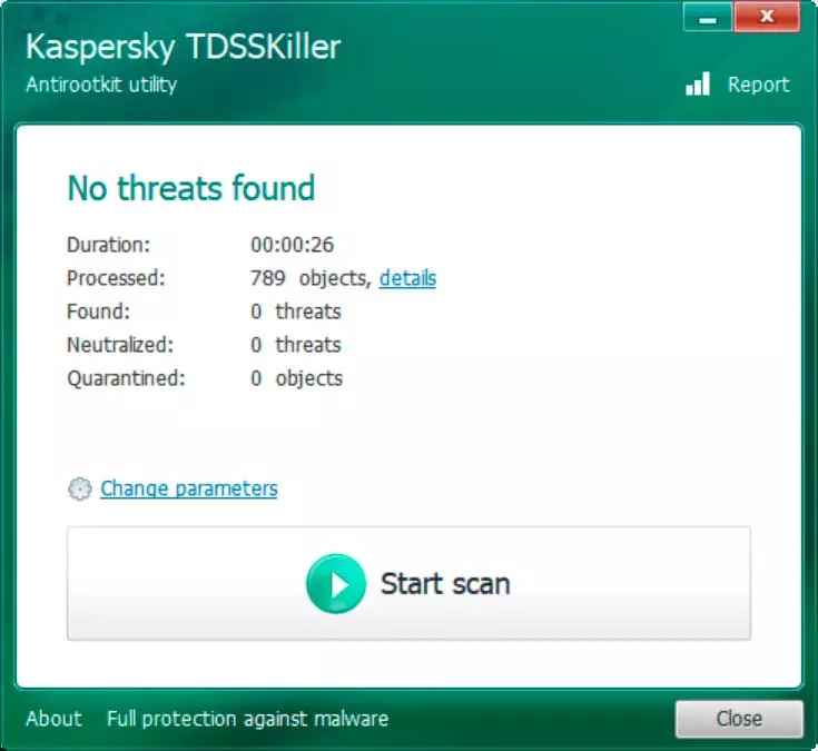 Вынік пошуку Kaspersky TDSSKiller