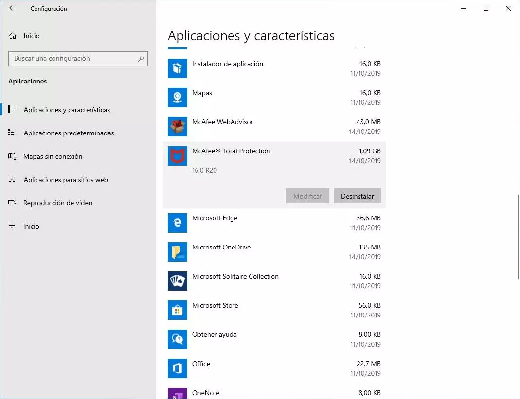 Copot pemasangan McAfee Windows 10